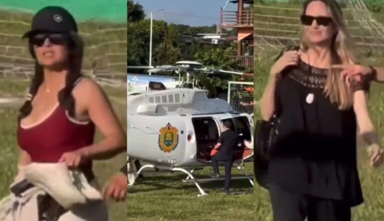 ¡Escándalo en Veracruz! Salma Hayek y Angelina Jolie usan helicóptero ...
